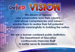 DepEd Mission, Vision and Core Values | Tangos ES